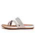 FitFlop Silver Gracie Shimmerlux Strappy Toe-Post Sandals | Kaleidoscope
