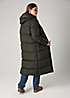 French Connection Longline Quilted Puffer Jacket With Hood | Kaleidoscope
