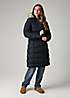 French Connection Midi Padded Parka Jacket With Faux Fur Hood ...