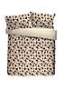 Fusion Snug Cosy Leopard Fleece Duvet Cover Set | Kaleidoscope