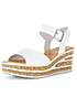 Gabor Twirl White Open-Toe Sandals | Kaleidoscope
