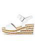 Gabor Twirl White Open-Toe Sandals | Kaleidoscope