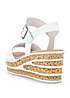 Gabor Twirl White Open-Toe Sandals | Kaleidoscope