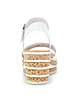 Gabor Twirl White Open-Toe Sandals | Kaleidoscope
