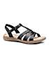 Hotter Black Rainer Casual Sandals | Kaleidoscope