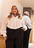 In The Style Jess Millichamp Curve White Oversized Shirt | Kaleidoscope