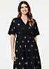 Izabel London Border Print Half Sleeve Maxi Dress | Kaleidoscope
