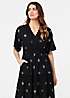 Izabel London Border Print Half Sleeve Maxi Dress | Kaleidoscope