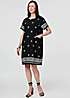 Izabel London Border Print Knee Length Shift Dress | Kaleidoscope