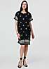 Izabel London Border Print Knee Length Shift Dress | Kaleidoscope