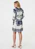 Izabel London Border Print Tie Waist Short Shirt Dress | Kaleidoscope