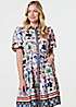 Izabel London Printed Tie-Up Waist Knee Length Dress | Kaleidoscope