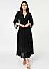Izabel London Twist Front Layer Three-Quarter Sleeve Maxi Dress ...