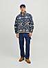 Jack & Jones Diamond Teddy Half Zip Fleece | Kaleidoscope