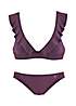 Jette Plunge Ruffle Neck Tie Back Bikini Set | Kaleidoscope