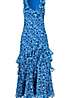 Joe Browns Floral Maxi Dress with Mesh Overlay & Frill Detail ...