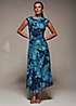 Jolie Moi Slash Neck Ruched Mesh Maxi Dress | Kaleidoscope