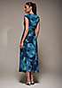 Jolie Moi Slash Neck Ruched Mesh Maxi Dress | Kaleidoscope