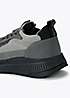 KG Kurt Geiger Jasper Grey Synthetic Low Lace Up Trainer | Kaleidoscope