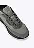 KG Kurt Geiger Jasper Grey Synthetic Low Lace Up Trainer | Kaleidoscope