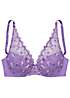 LASCANA Underwired Embroidered Lace High Apex Plunge Bra | Kaleidoscope
