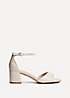 Linzi Maddie Nude Faux Leather Block Heels | Kaleidoscope