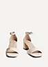 Linzi Maddie Nude Faux Leather Block Heels | Kaleidoscope