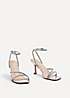 Linzi Mayfair Silver Faux Leather Diamante Heeled Sandals | Kaleidoscope