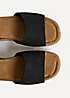 Linzi Nirvana Black Nubuck Flatform Sandals | Kaleidoscope