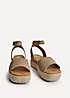 Linzi Nirvana Taupe Nubuck Flatform Sandals | Kaleidoscope