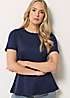Long Tall Sally Seam Front Peplum Top | Kaleidoscope