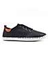 Lunar St. Ives Blue Leather Plimsolls | Kaleidoscope