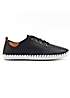 Lunar St. Ives Blue Leather Plimsolls | Kaleidoscope