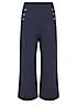 M&Co Petite Military Button Trousers | Kaleidoscope