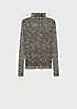Mango Clauden Snake Print Mesh Top | Kaleidoscope