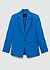 Mango Iguana Blue Tailored Blazer | Kaleidoscope