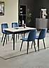 Monaco Dining Set - 1.2m-1.8m Extending Dining Table With 4 Lisbon ...