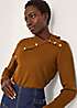 Monsoon Kay Asymmetrical Collar Jumper | Kaleidoscope