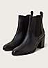 Monsoon Libby Leather Block Heeled Boots | Kaleidoscope