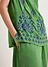 Monsoon Saffron Embroidered Tank Top Green | Kaleidoscope