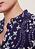 Monsoon Serena Floral Linen Top | Kaleidoscope
