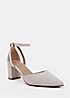 Novo Imelda Two-Part Block Heel Court Shoes | Kaleidoscope