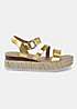 Novo Simba Gold Espadrille Strappy Sandals | Kaleidoscope