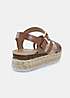 Novo Simba Tan Croc Espadrille Strappy Sandals | Kaleidoscope