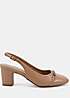 Novo Wide Fit Heidi Chain Trim Block Heel Slingbacks | Kaleidoscope