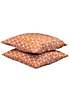 Pair of Orange Cube Design Pattern Scatter Cushions | Kaleidoscope