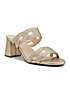 Paradox London ’Megaera’ Champagne Block Heel Mule Sandals | Kaleidoscope