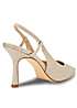 Paradox London Champagne Glitter High Heel Sling Back Court Shoes | Kaleidoscope