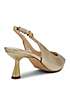 Paradox London ’Kelsey’ Champagne Flared Heel Slingback Court Shoes | Kaleidoscope