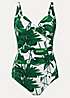 Phase Eight Green Palm Print Swimsuit | Kaleidoscope